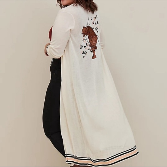 torrid | Sweaters | Torrid Embroidered Tiger Duster | Poshmark